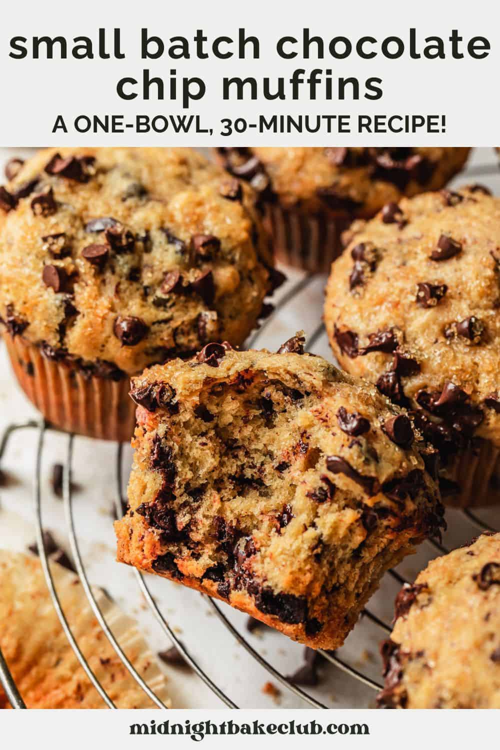 Small Batch Chocolate Chip Muffins (Just 6 Muffins!) | Midnight Bake Club