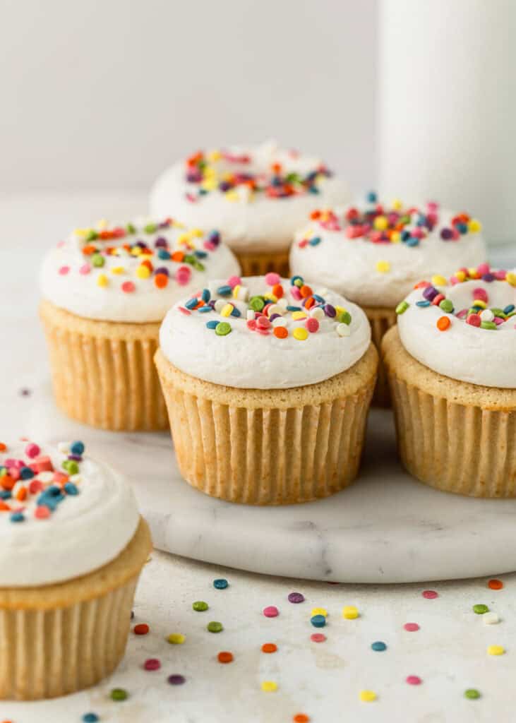 Super Fluffy Small Batch Vanilla Cupcakes | Midnight Bake Club